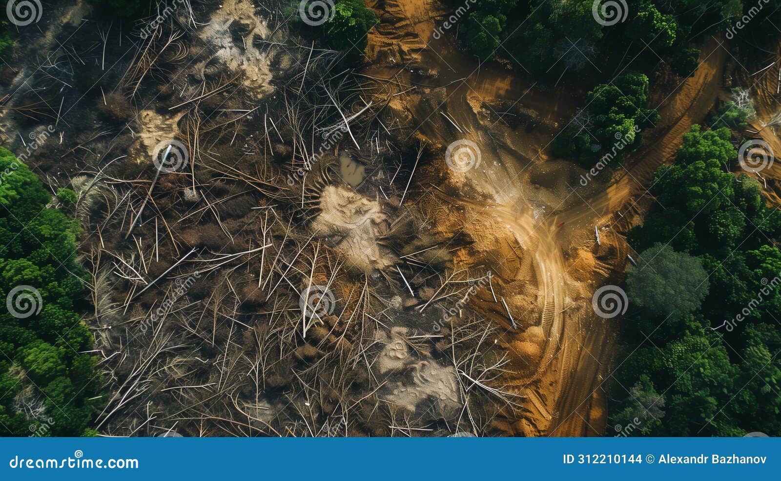 Environmental Problem of Deforestation Stock Illustration ...