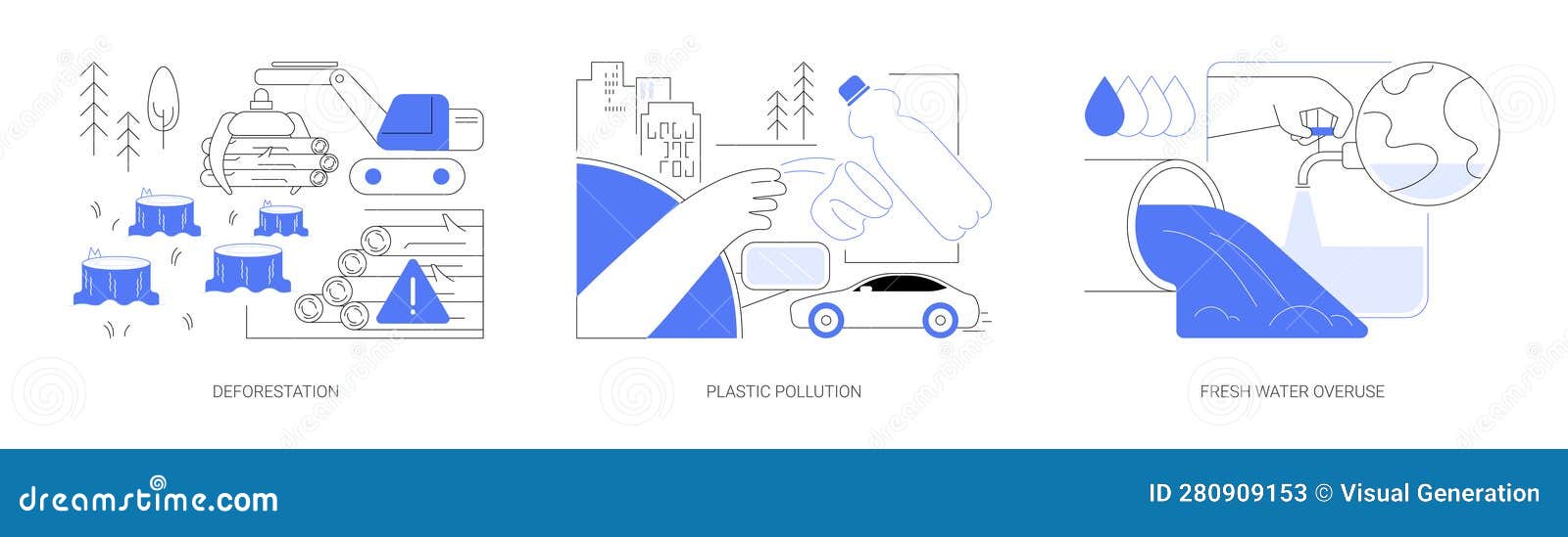 Environmental Problems Abstract Concept Vector Illustrations. Stock ...