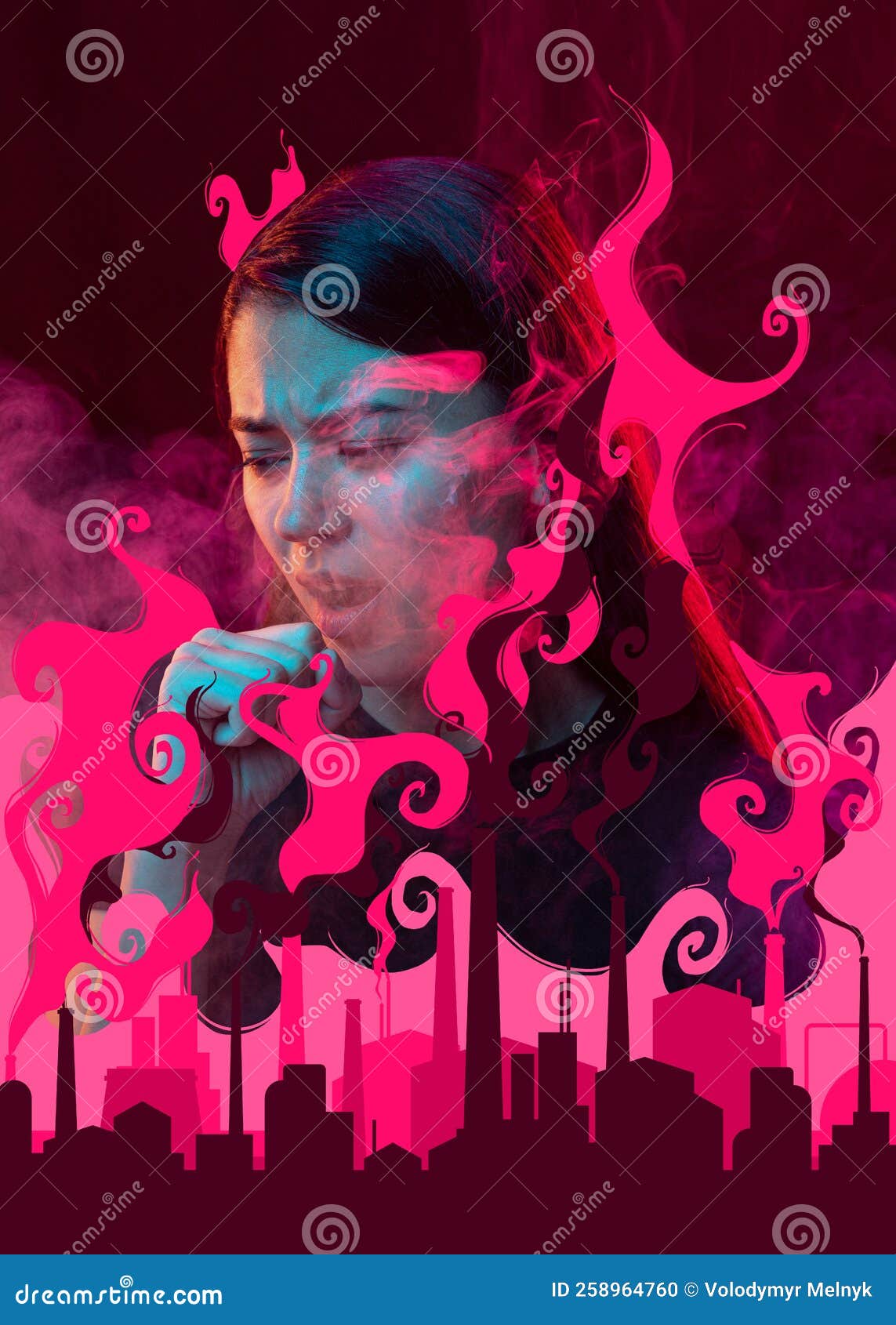 Environmental Problems, Air Pollution. Human and Eco. Contemporary Art ...