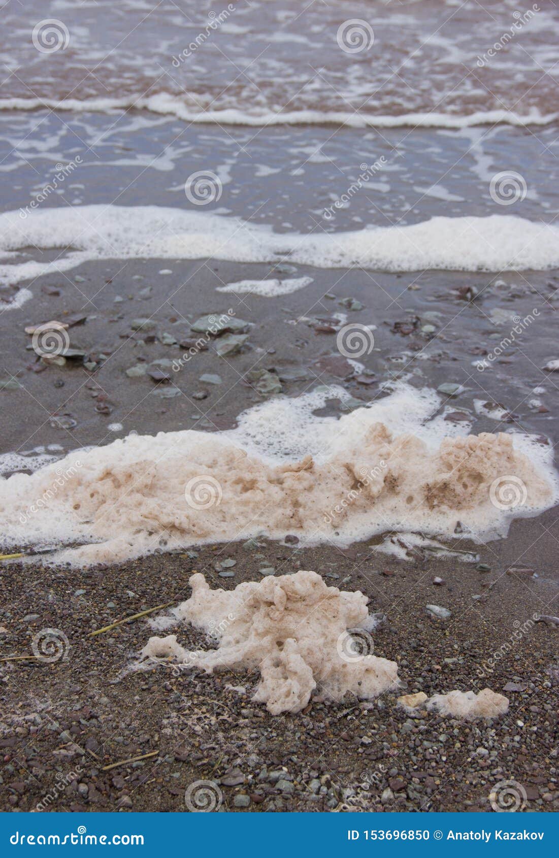 Environmental Problems, Foam is Formed in the Water. Concept of Nature ...
