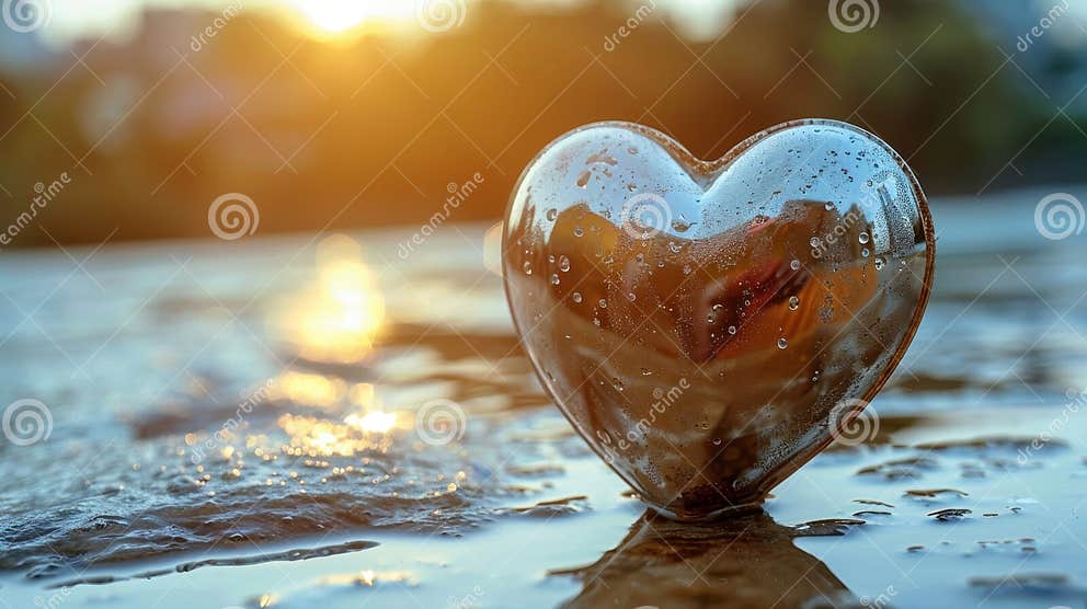 Environmental Problems, the Heart in Nature. Love and Peace Stock ...