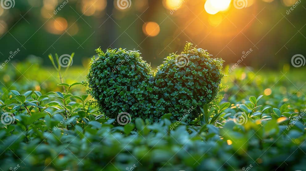 Environmental Problems, the Heart in Nature. Love and Peace Stock ...