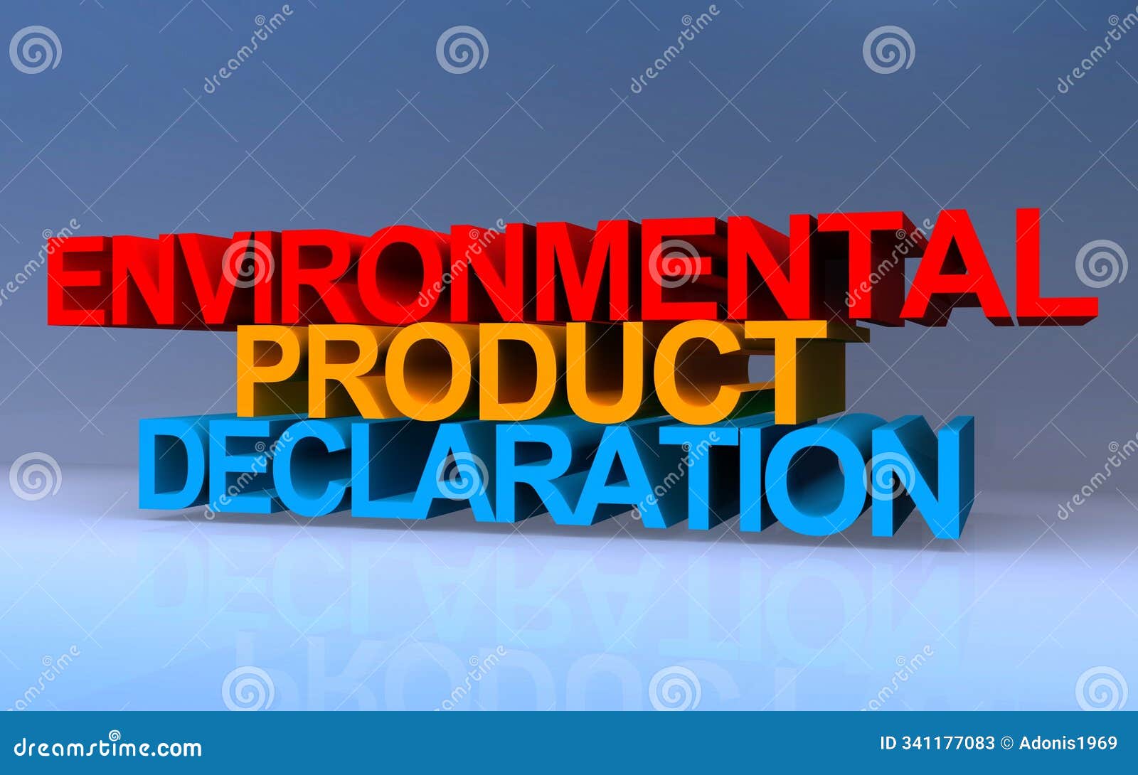 Environmental Product Declaration on Blue Stock Illustration ...