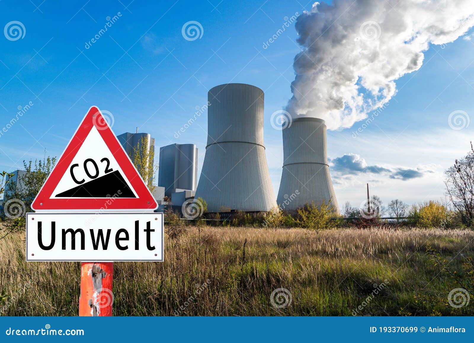 Environmental Protection Co2 Warning Sign Stock Image - Image of ...
