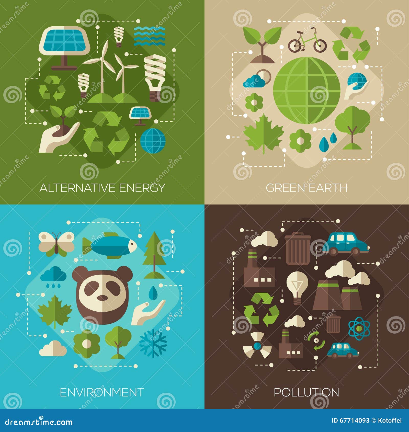 Environmental Protection, Ecology Concept Banners Stock Vector ...