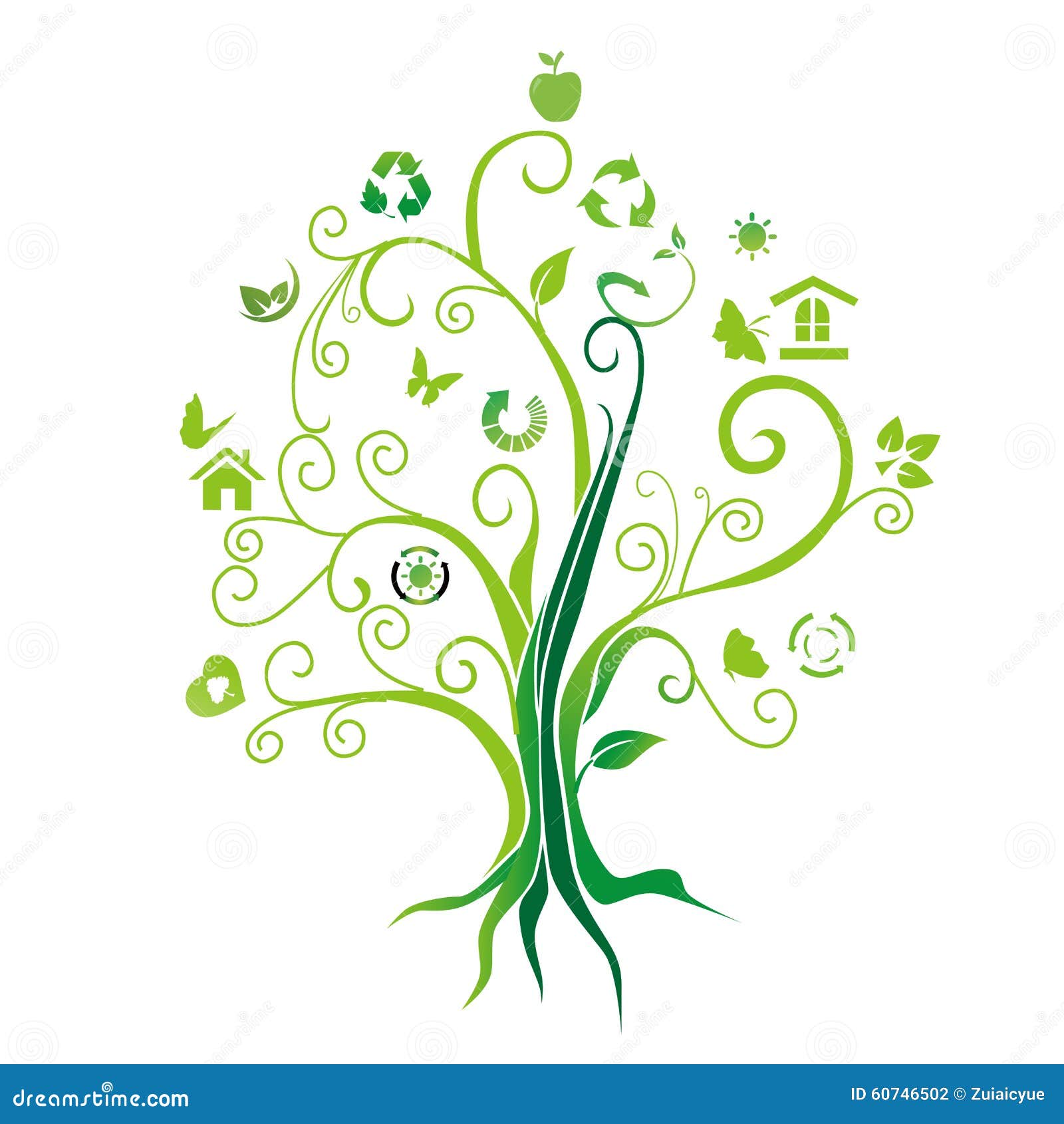 Environmental Protection Tree Stock Vector - Illustration of protection ...