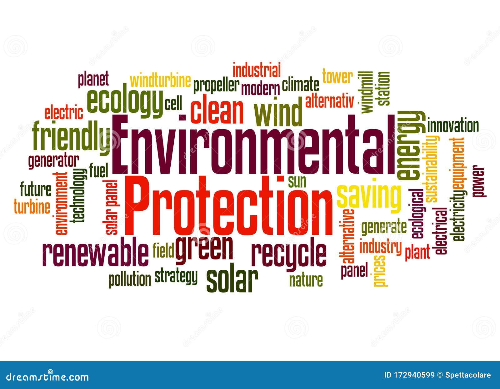 Environmental Protection Word Cloud Concept Stock Illustration ...