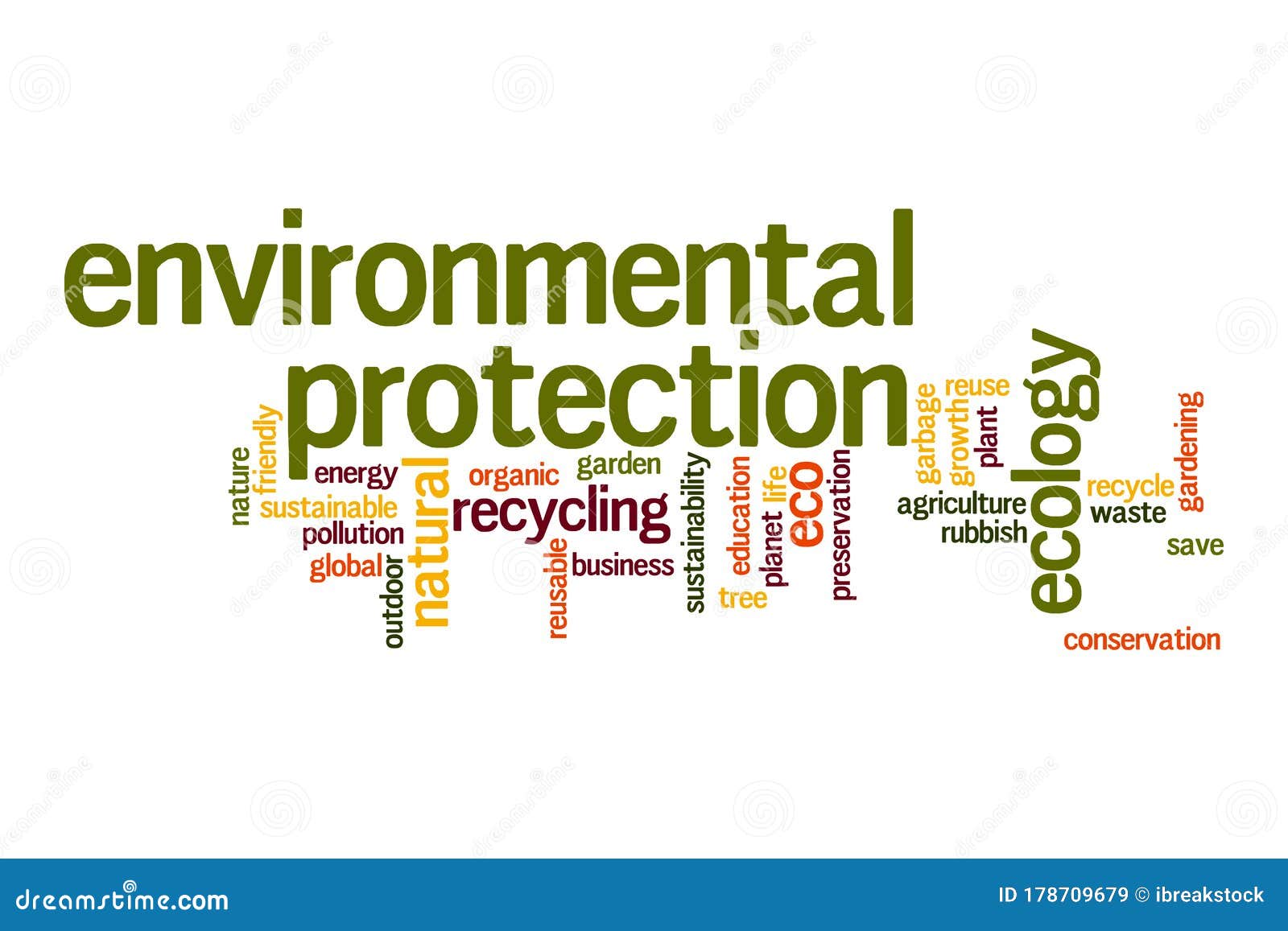 Environmental Protection Word Cloud Concept Stock Illustration ...
