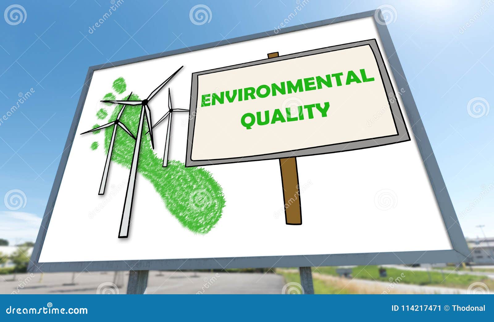 Environmental Quality Concept on a Billboard Stock Image - Image of ...