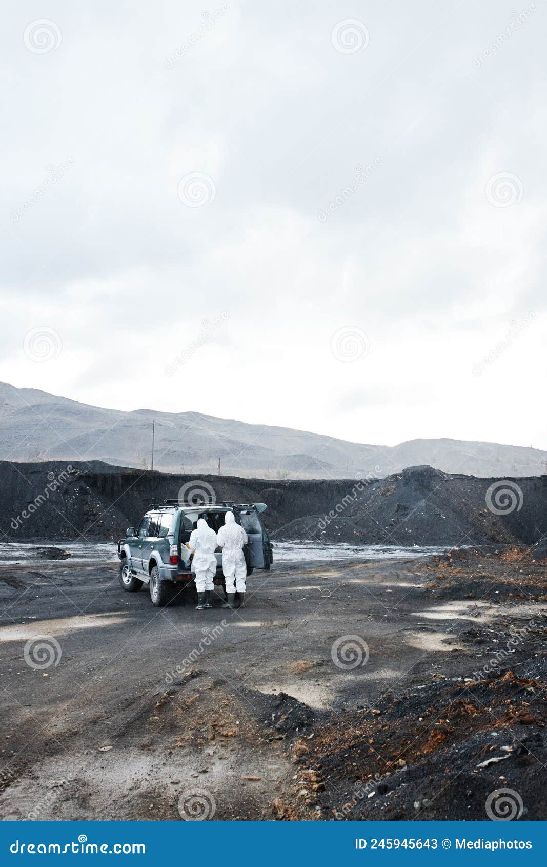 Polluted Land With Toxic Waste From Chemical Factory Stock Photography ...