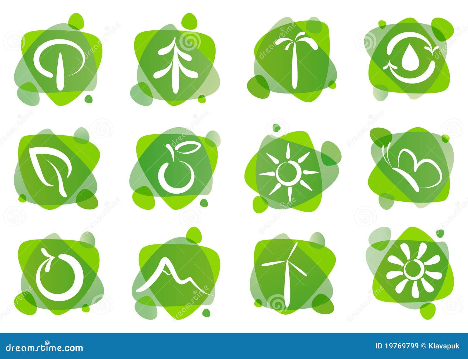 Environmental symbols stock vector. Illustration of plant - 19769799