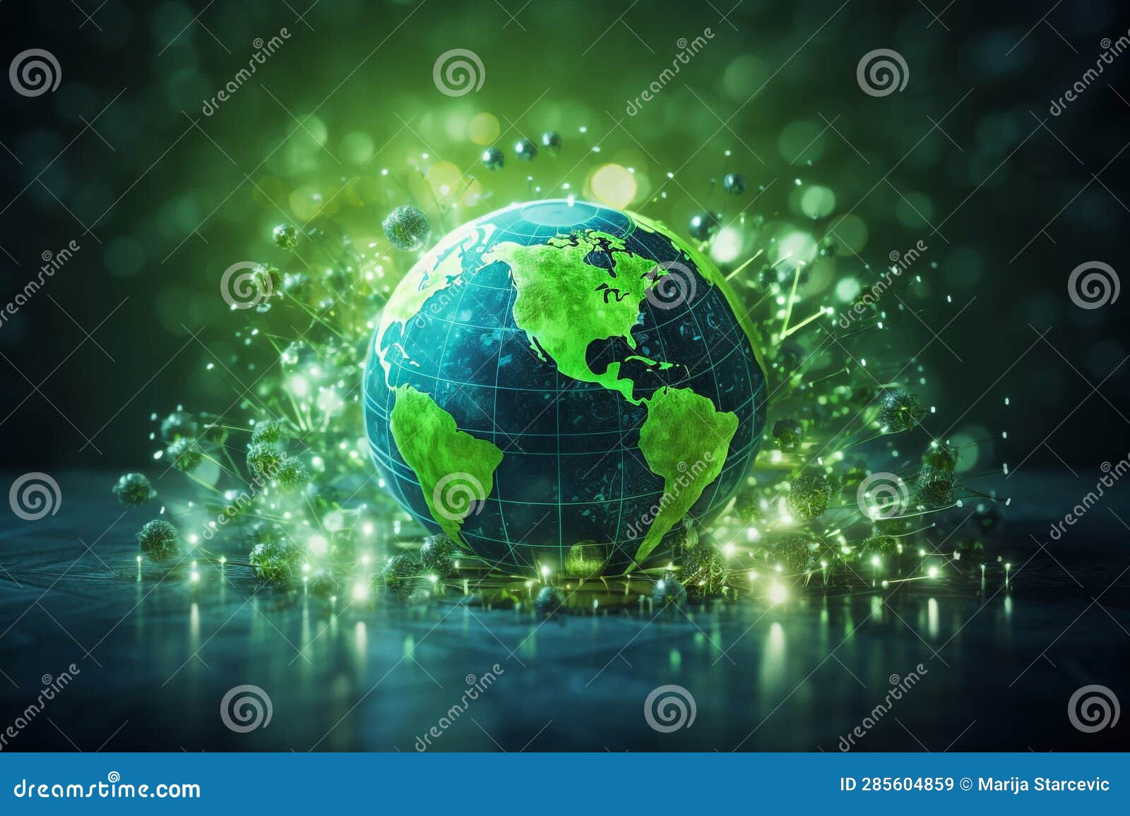 Environmental Technology Concept. Abstract Illustration. Sustainable ...