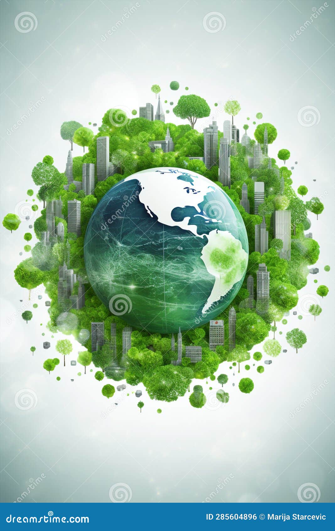 Environmental Technology Concept. Abstract Illustration. Sustainable ...