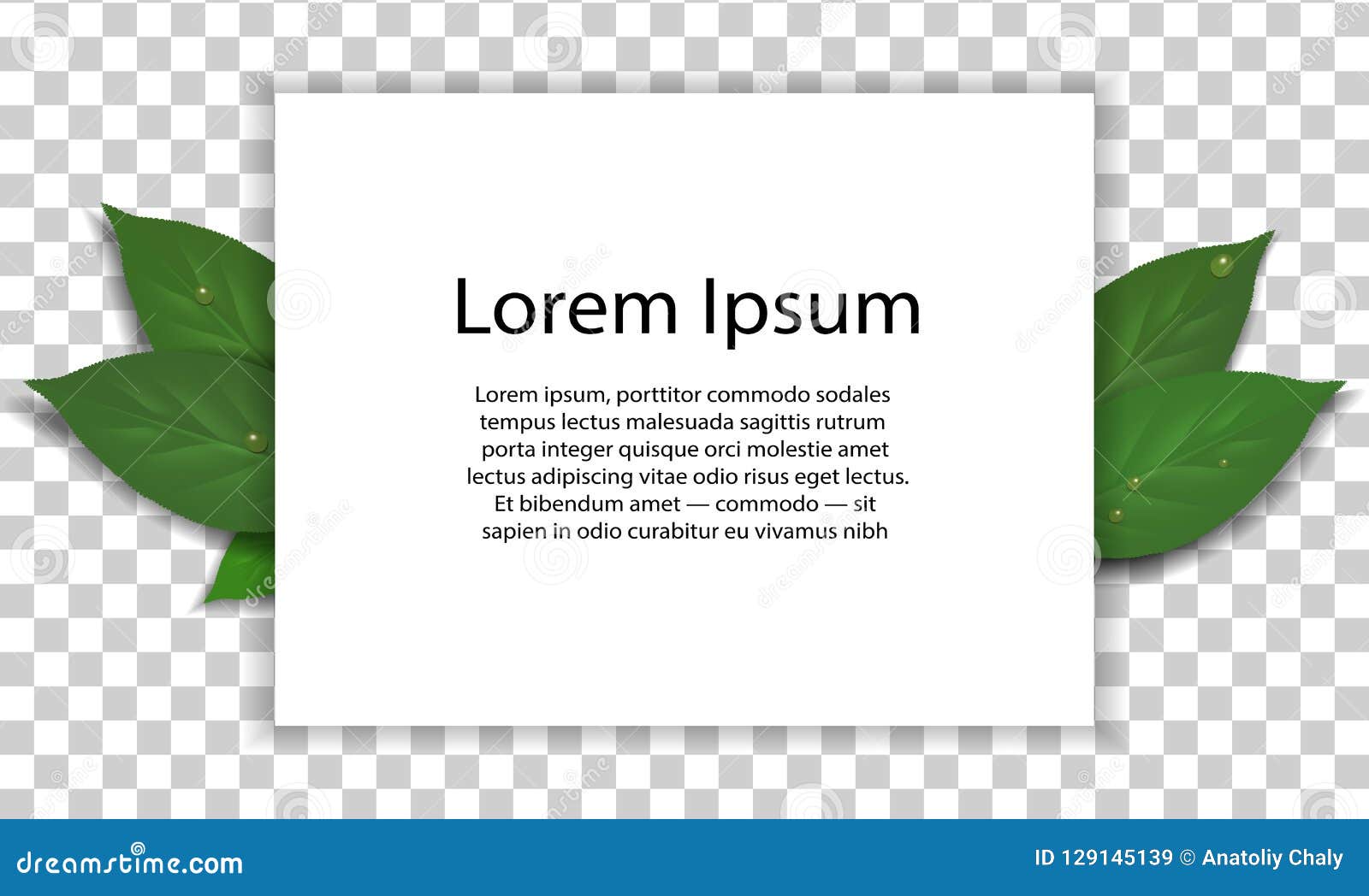 Environmental Template with Blank Space and Green Leaves Stock Vector ...