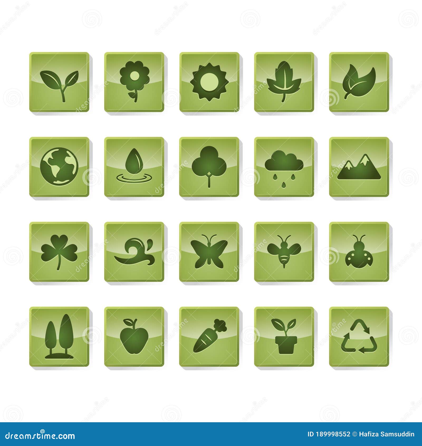 Environmental Themed Icons. Vector Illustration Decorative Design Stock ...
