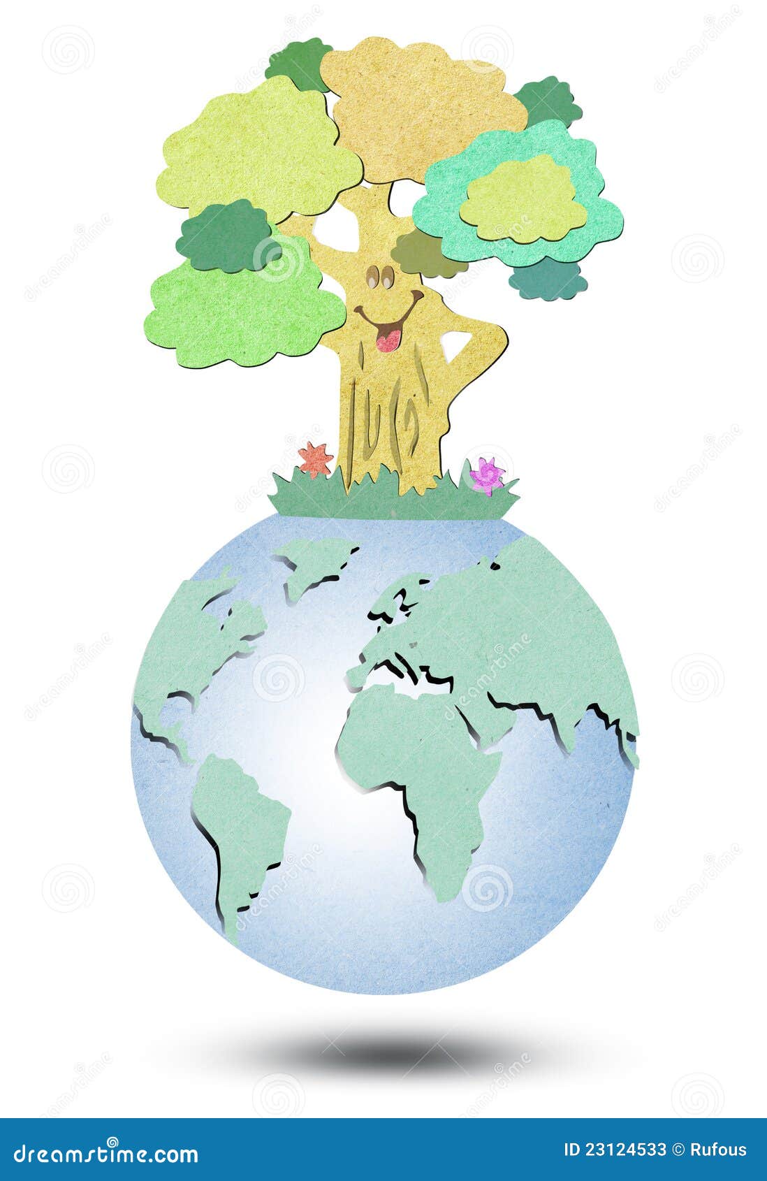 Environmental Tree Forming the World Globe Stock Illustration ...