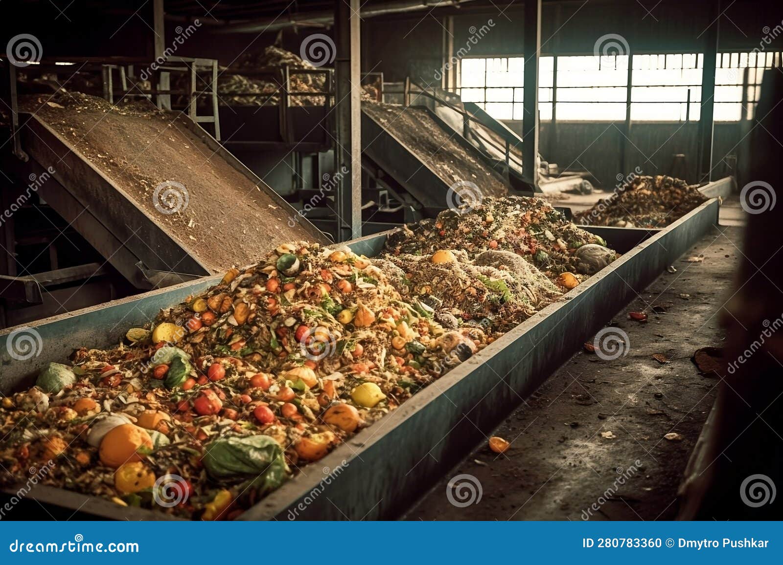 Environmental Waste Sorting Center. Ecological Recycling of Waste. Ai ...