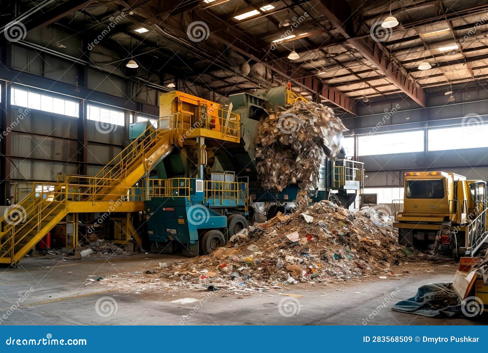 Environmental Waste Sorting Center. Ecological Recycling of Waste. Ai ...