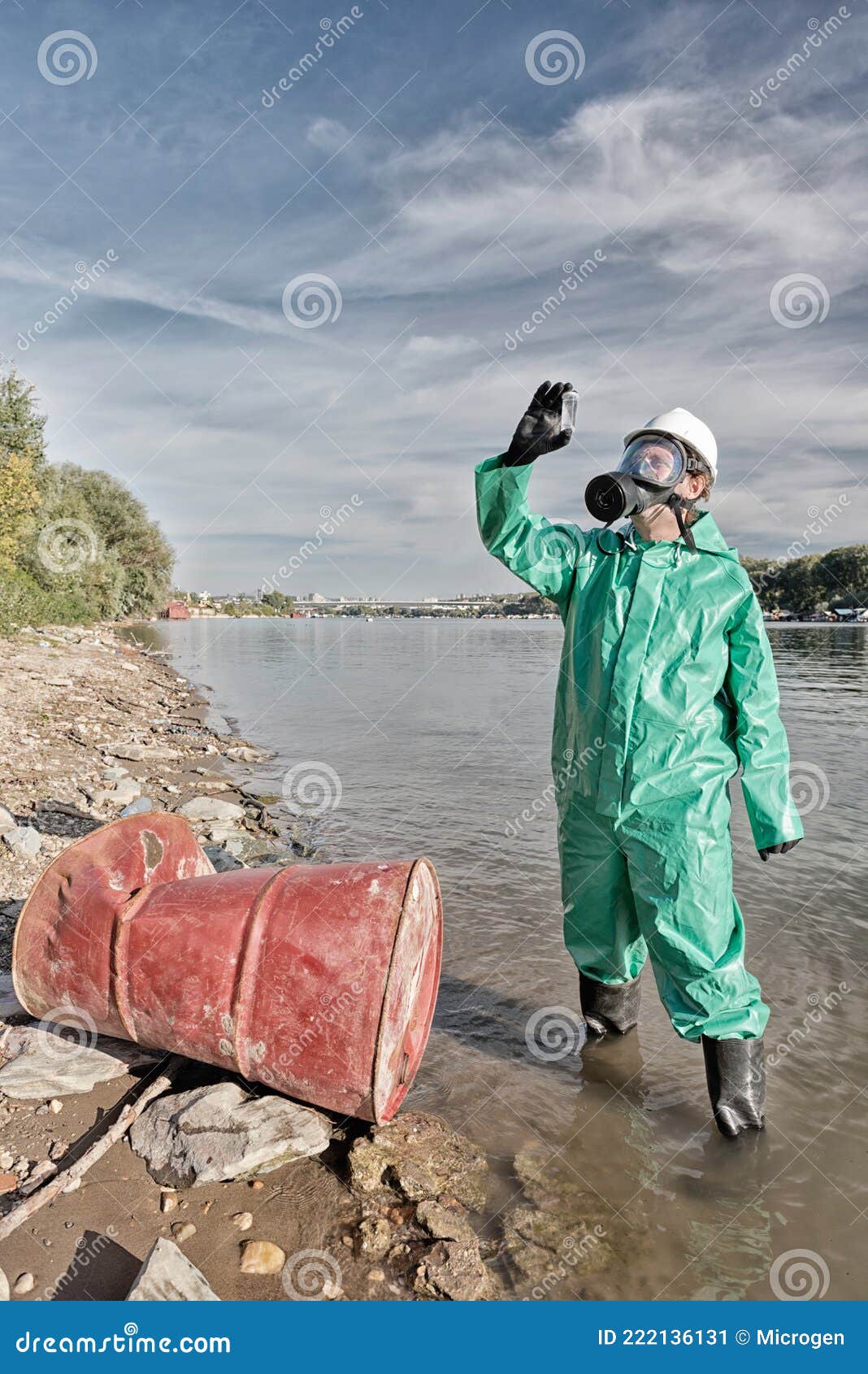Water pollution testing stock image. Image of dirty - 222136131