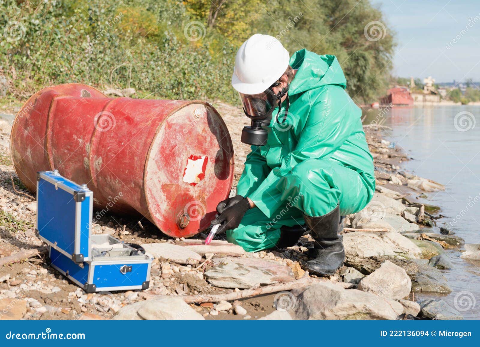 Environmentalist Taking Sample in the Field Stock Photo - Image of ...