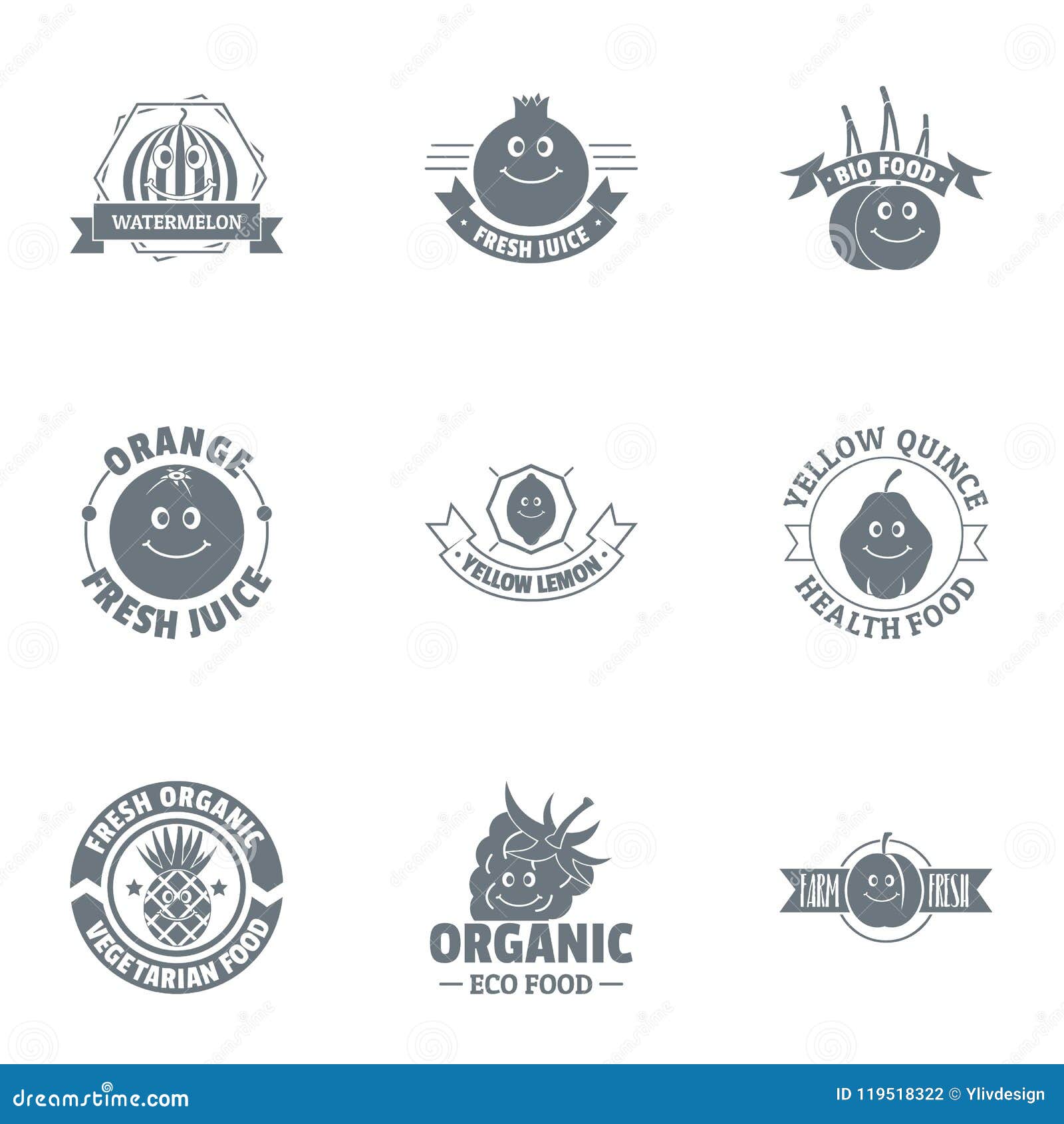 Environmentally Amicable Logo Set, Simple Style Stock Vector ...