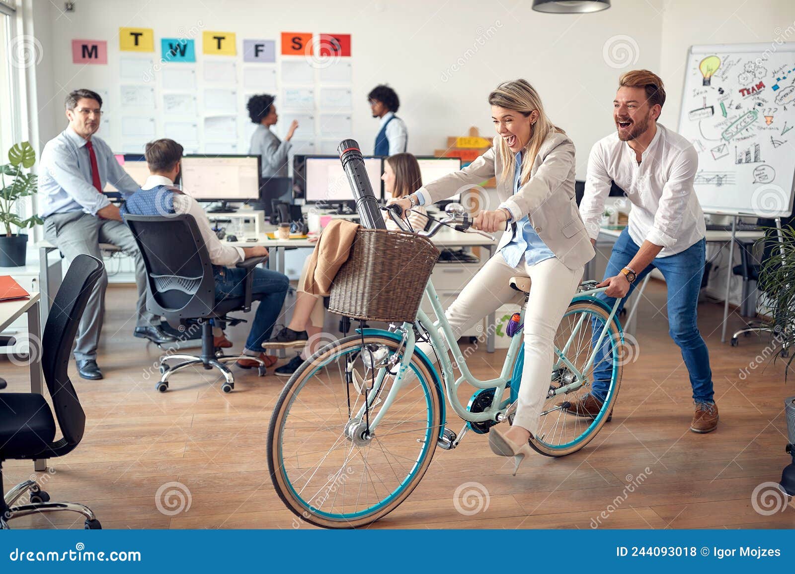 Environmentally Focused Workplace; Green Office Idea Stock Photo ...