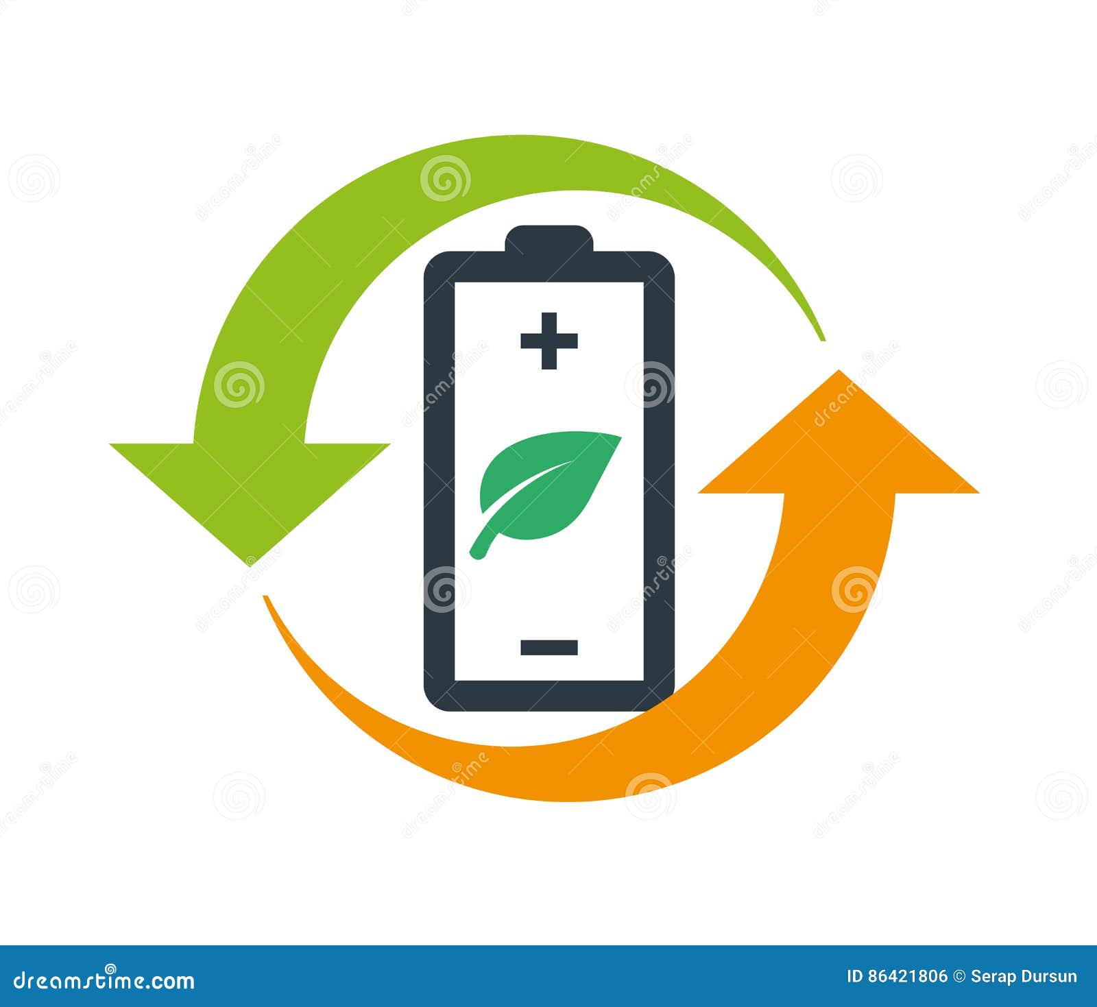 Environmentally Friendly Battery Logo Stock Vector - Illustration of ...