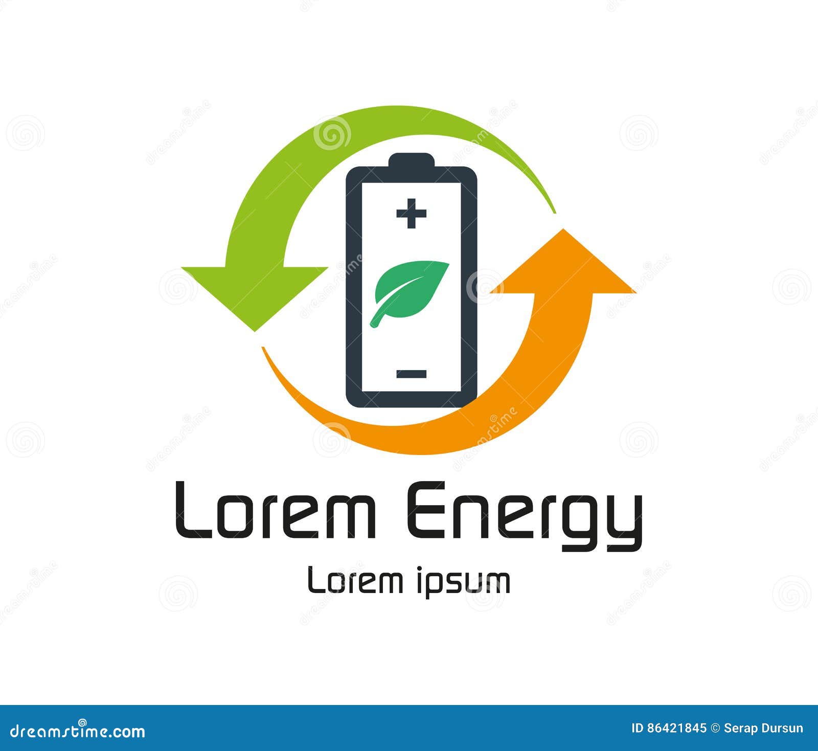 Environmentally Friendly Battery Logo Stock Vector - Illustration of ...
