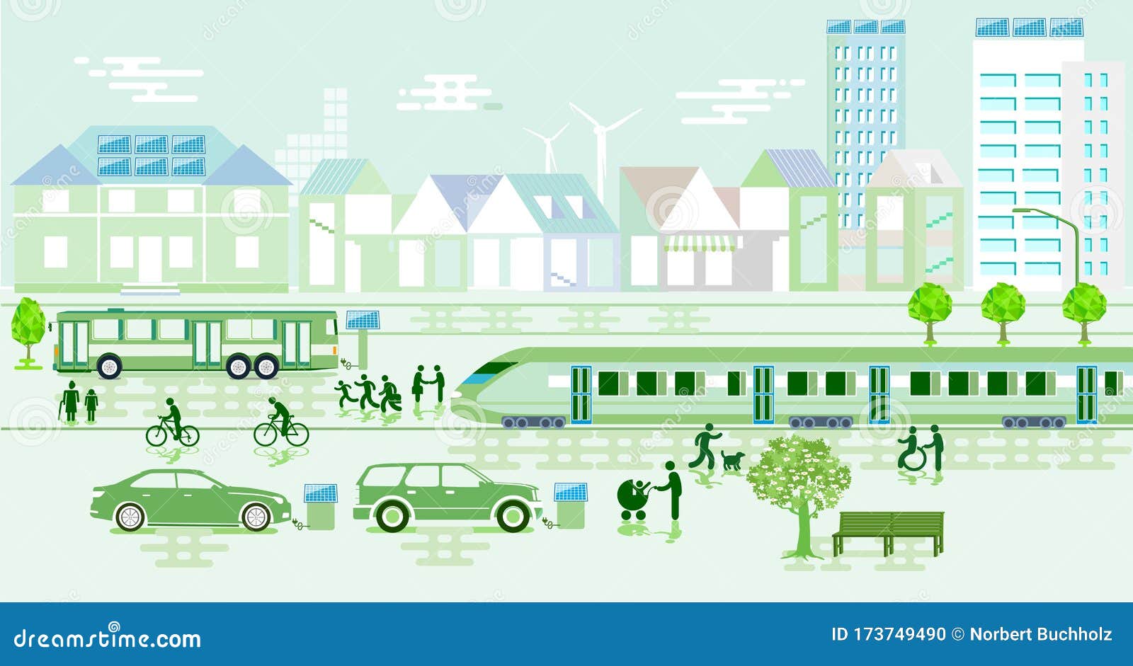 Environmentally Friendly City with Environmental Protection Stock ...