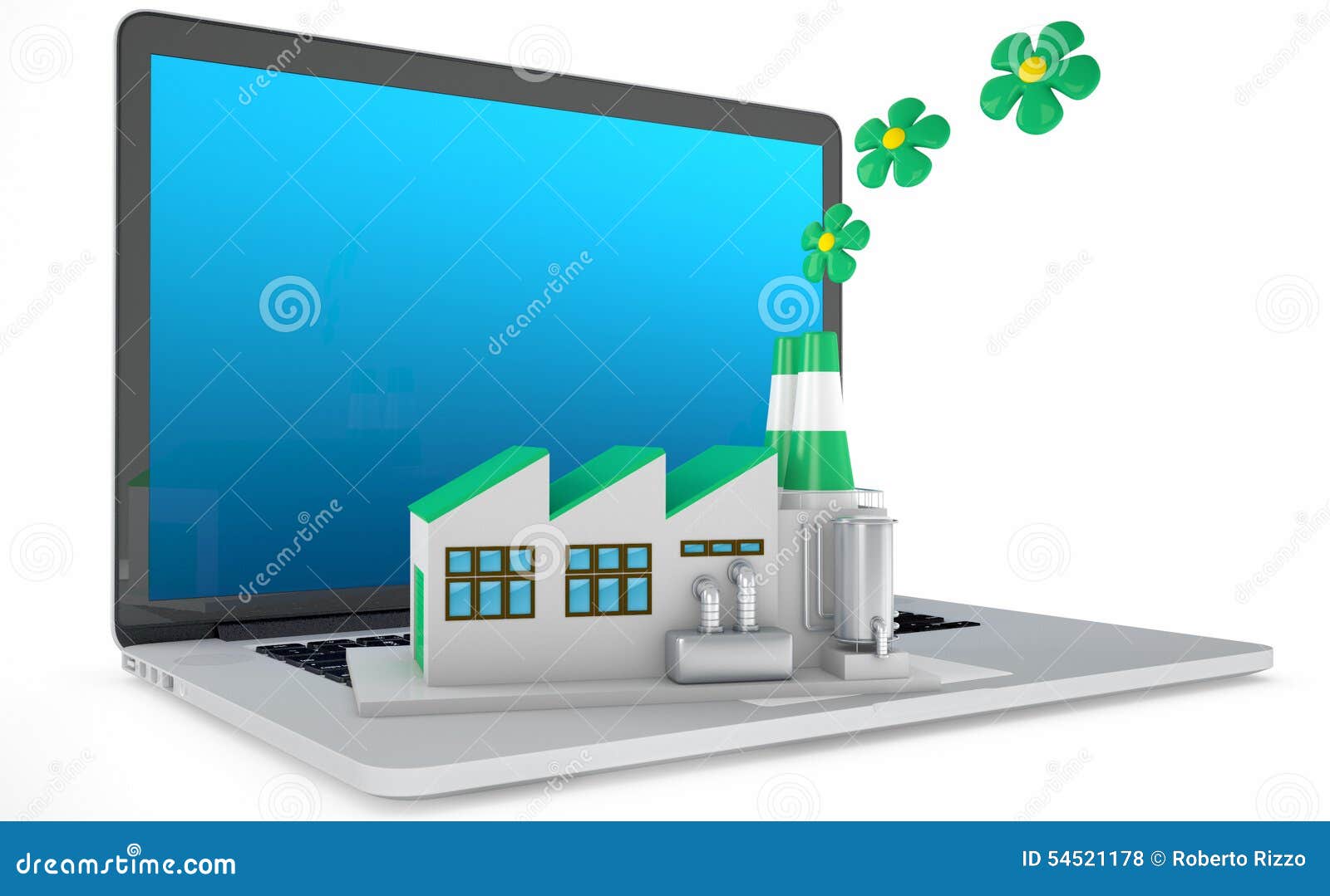 Environmentally Friendly Factory Concept. Stock Illustration ...
