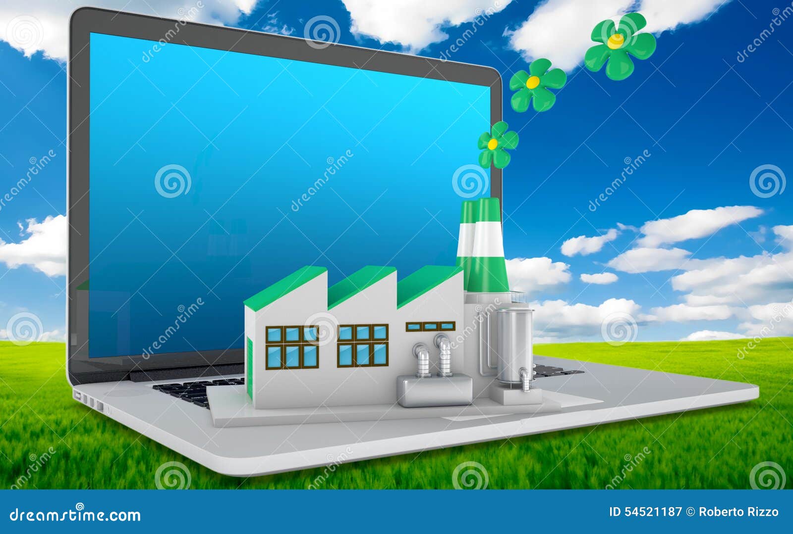 Environmentally Friendly Factory Concept. Stock Illustration ...