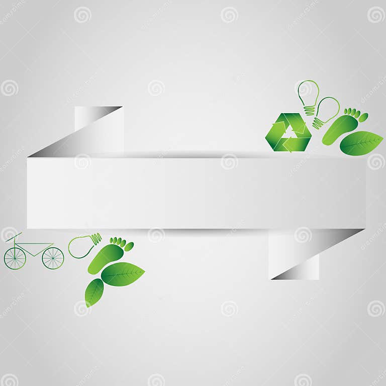 Environmentally Friendly Paper Frame Stock Illustration - Illustration ...