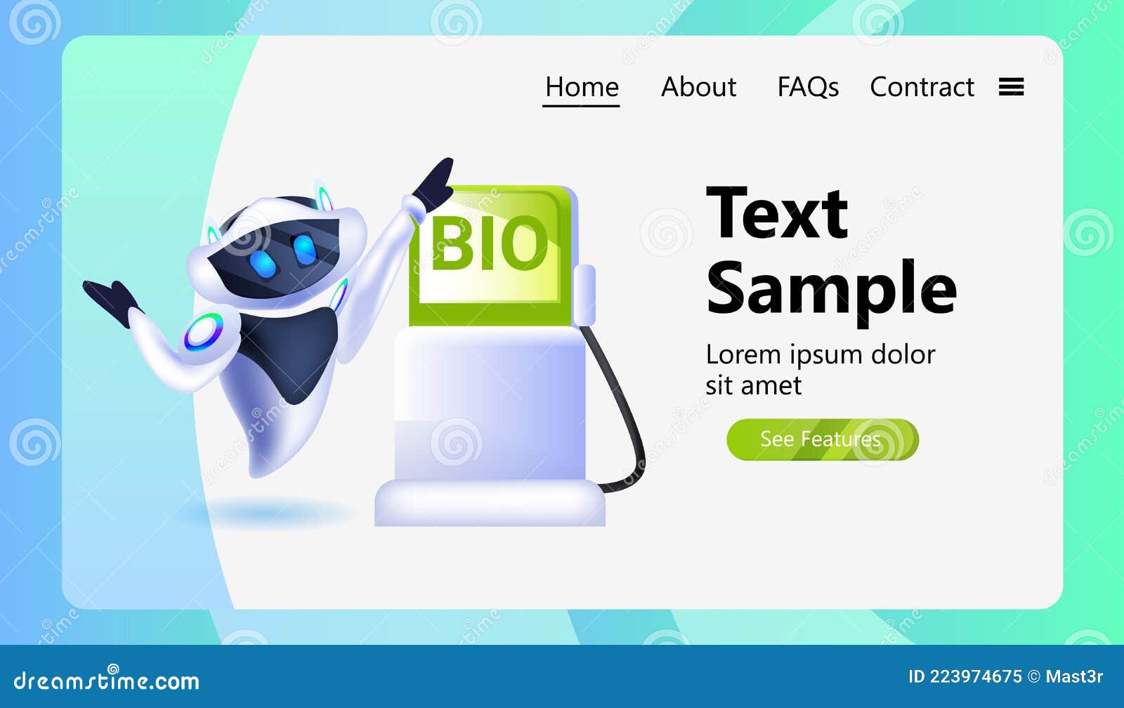 Environmentally Friendly Robot with Biofuel Modern Robotic Character ...