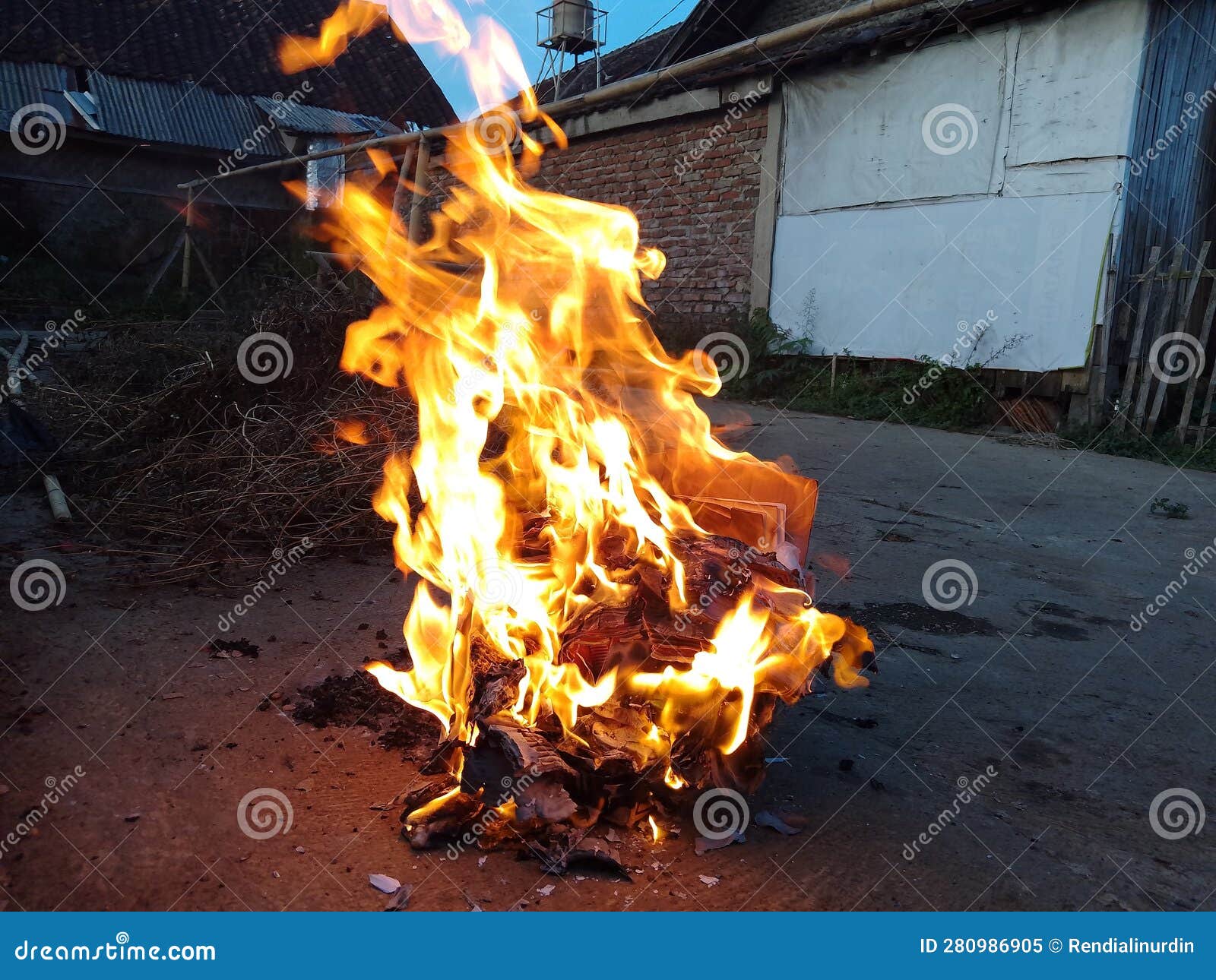 Environmentally Friendly Solutions for Burning Garbage Stock Image ...