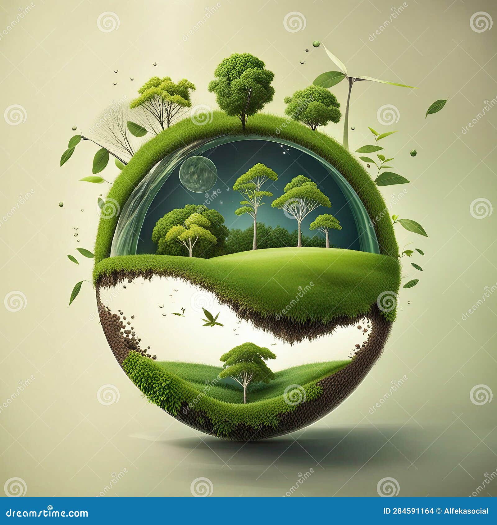 Environmentally Friendly World Stock Illustration - Illustration of ...