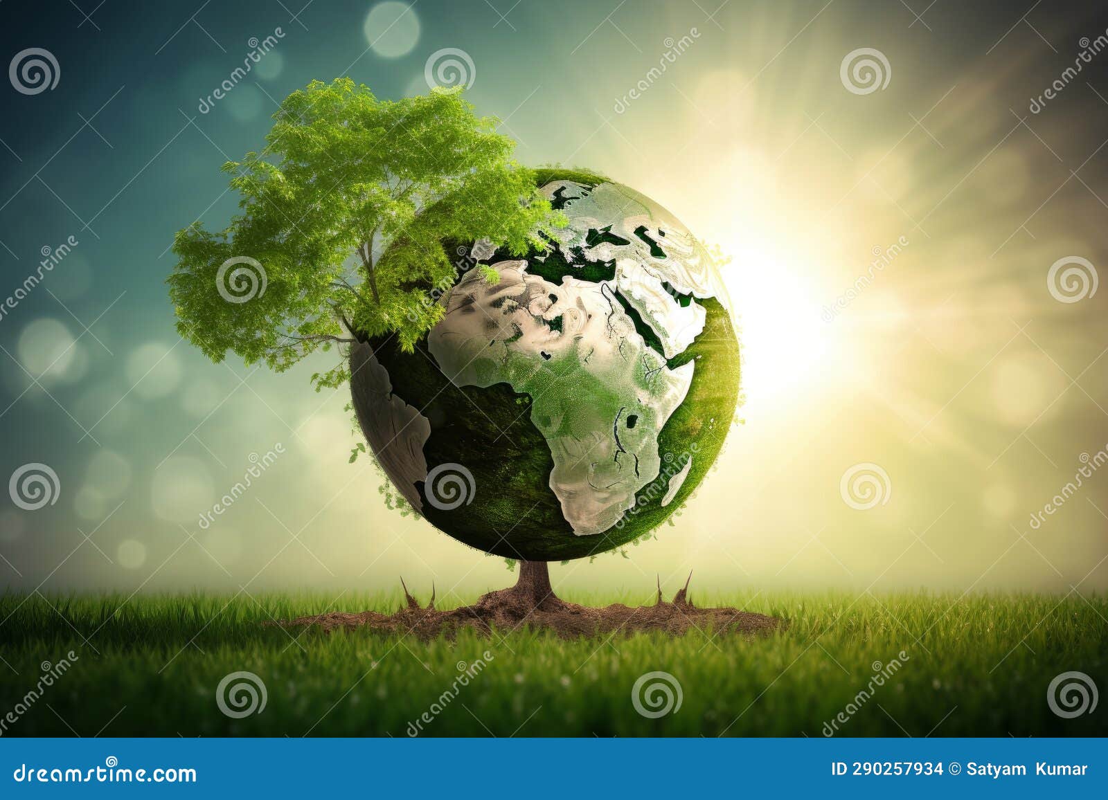 Environmentally-friendly World Concept Generative AI Stock Illustration ...