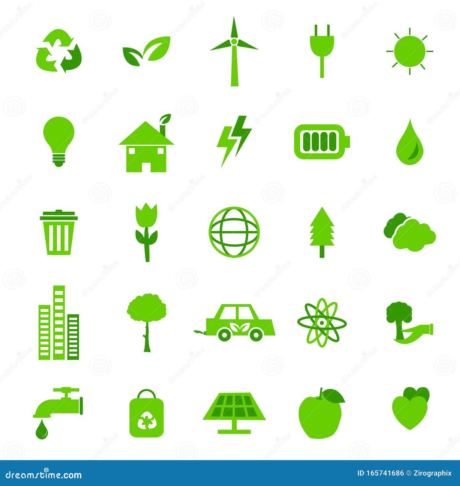 Environments Icons and Symbols Vector Stock Illustration - Illustration ...