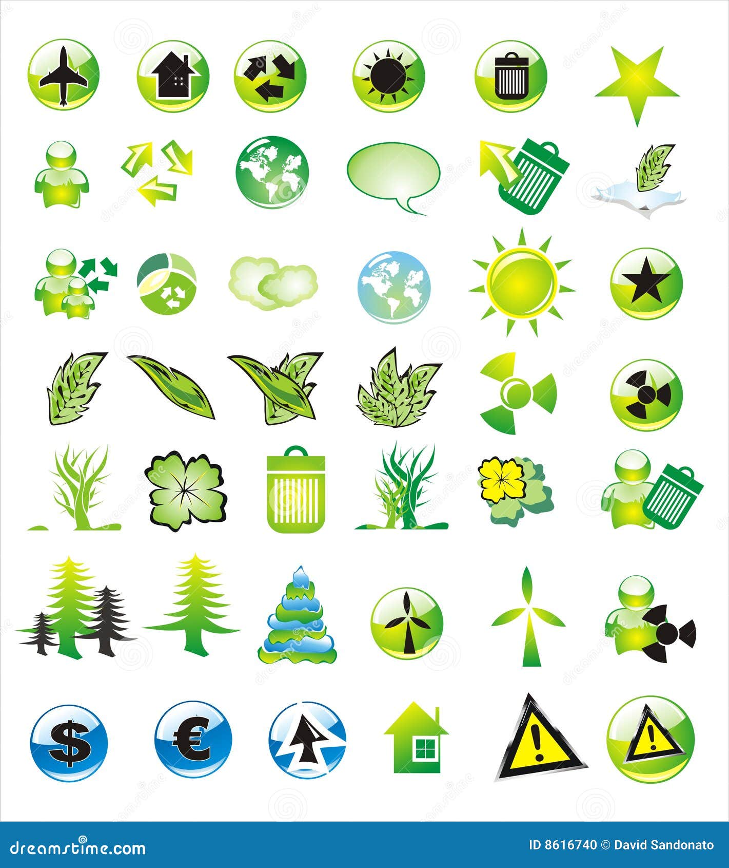 Environmetal Icon Set stock vector. Illustration of cycle - 8616740