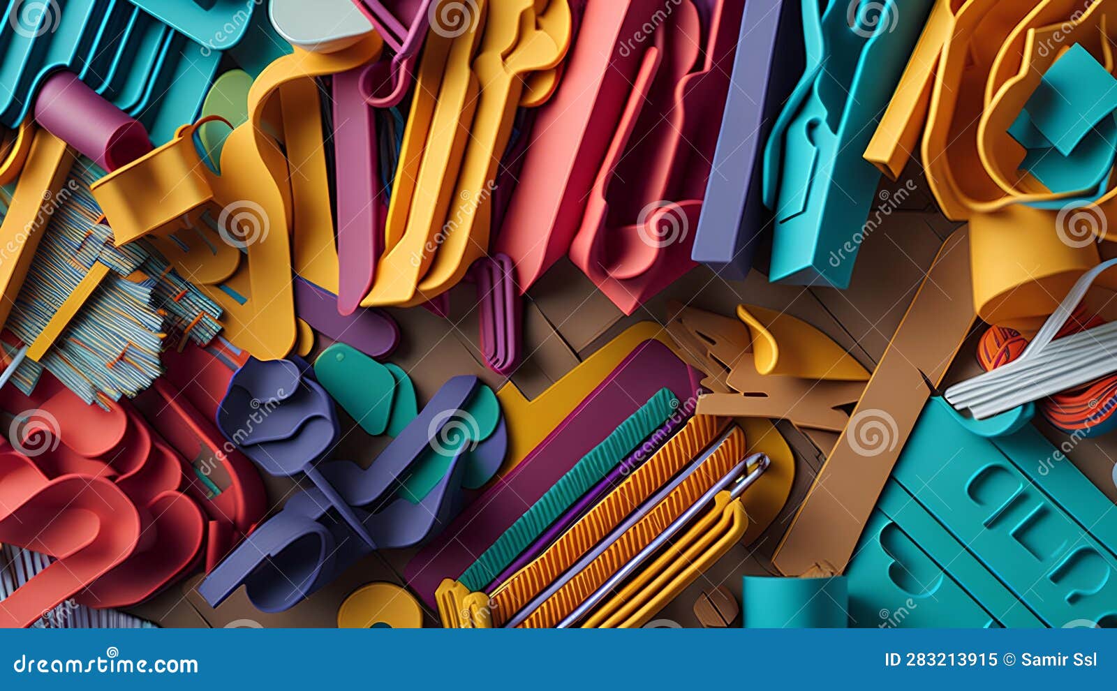 Envision an Array of Various Types of Paper Clips Stock Illustration ...