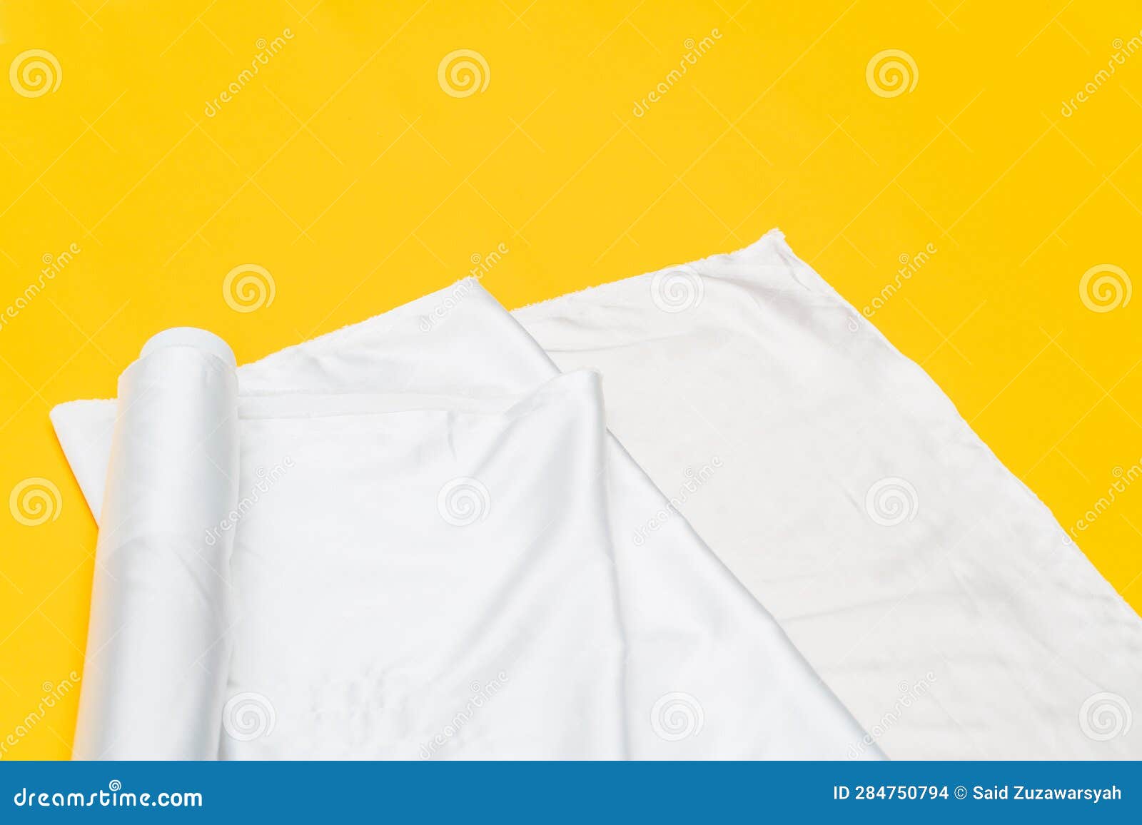 Envisioned in a Minimalistic Environment, a Glossy White Fabric Roll ...