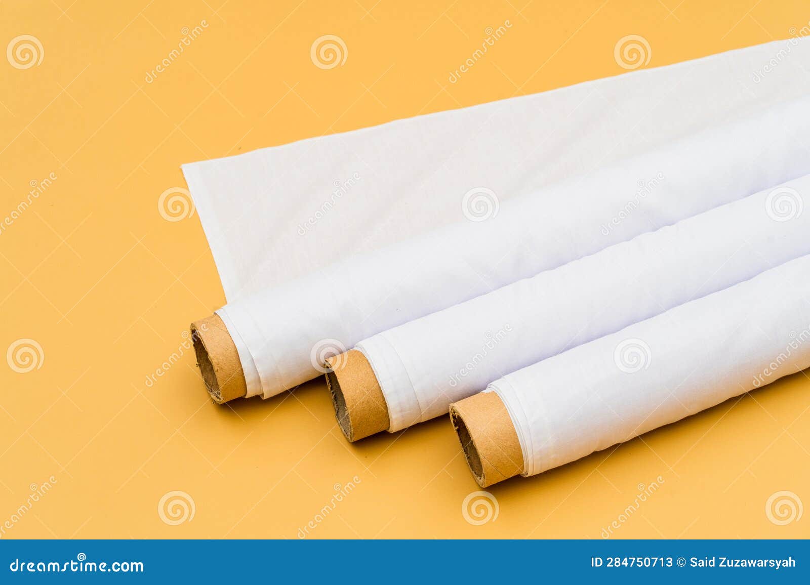 Envisioned in a Minimalistic Environment, the Mockup of a White Fabric ...