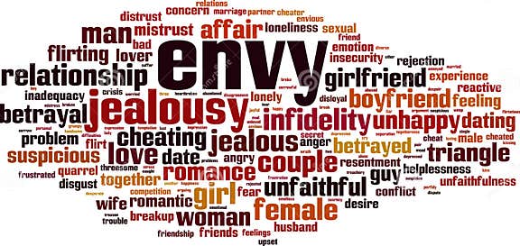 Envy word cloud stock vector. Illustration of insecurity - 274154433
