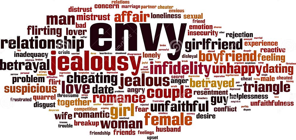 Envy word cloud stock vector. Illustration of insecurity - 274154433