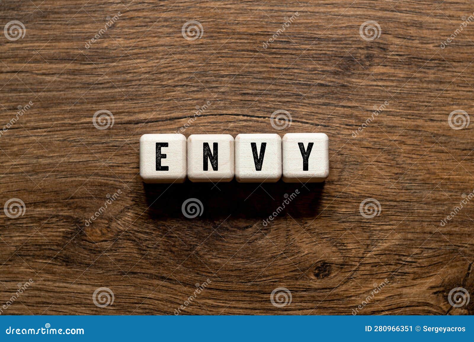 Envy - Word Concept on Building Blocks, Text Stock Image - Image of ...