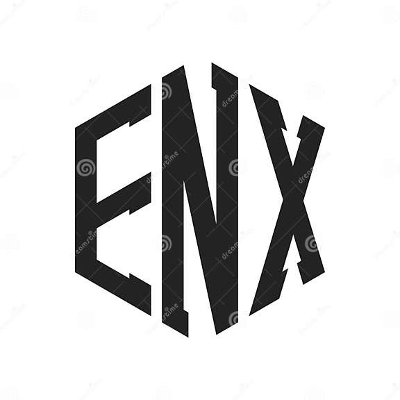 ENX Logo Design. Initial Letter ENX Monogram Logo Using Hexagon Shape ...