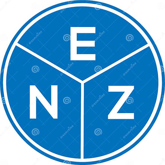 ENZ Letter Logo Design on White Background. ENZ Creative Circle Letter ...
