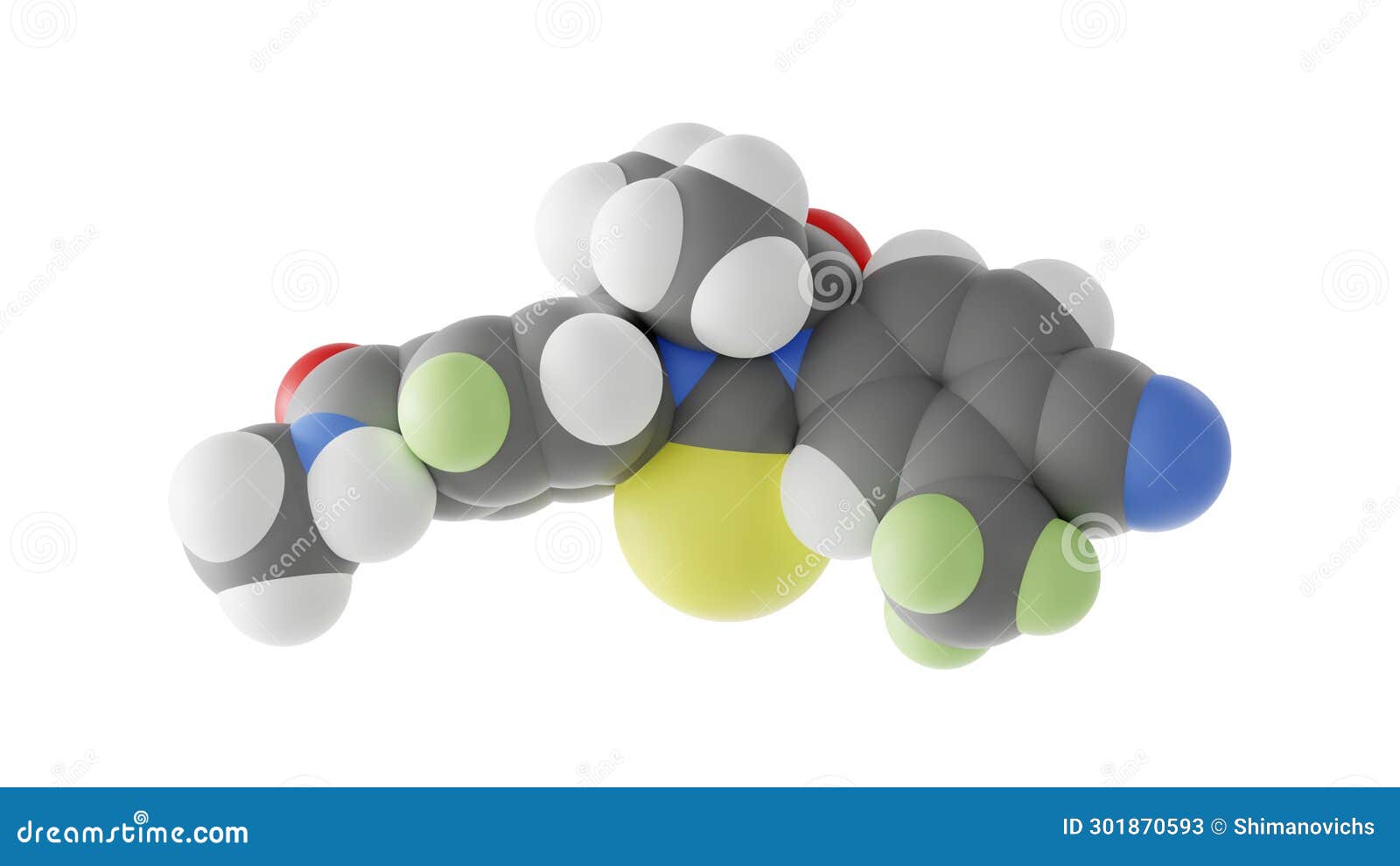 Enzalutamide Molecule, Nonsteroidal Antiandrogen, Molecular Structure ...