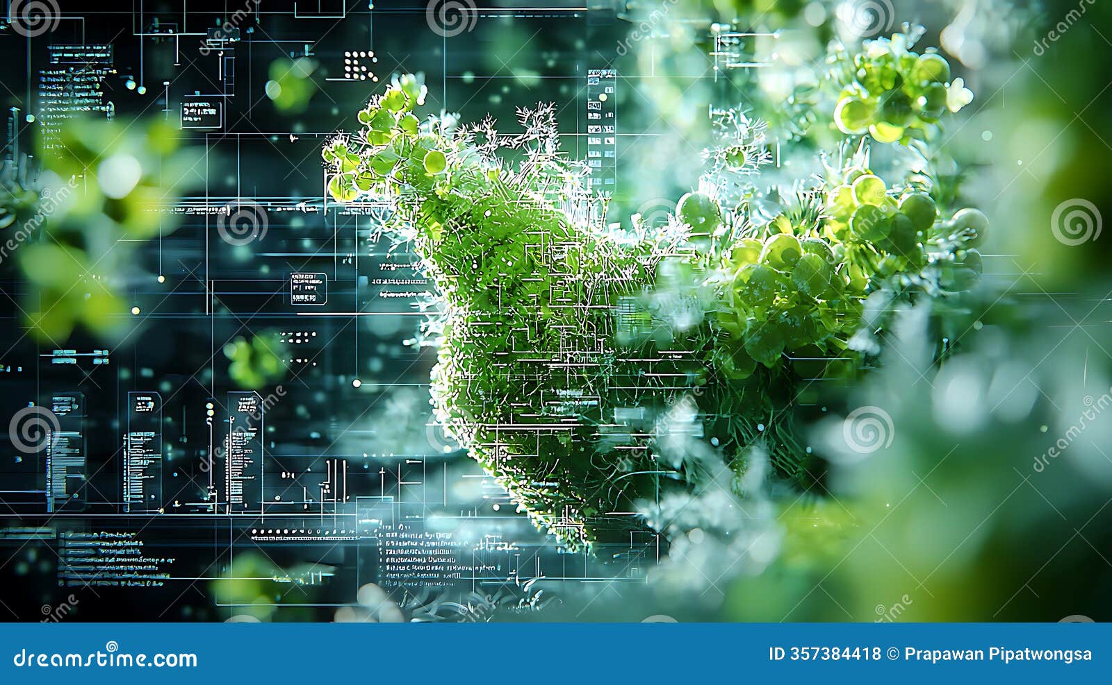 Enzymatic Degradation Process Illustrated with Green Plants and Data ...