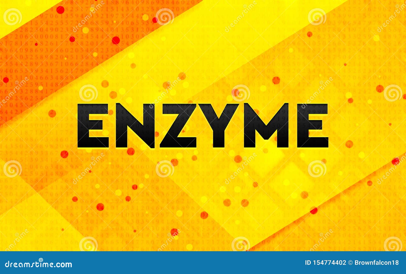 Enzyme Abstract Digital Banner Yellow Background Stock Illustration ...