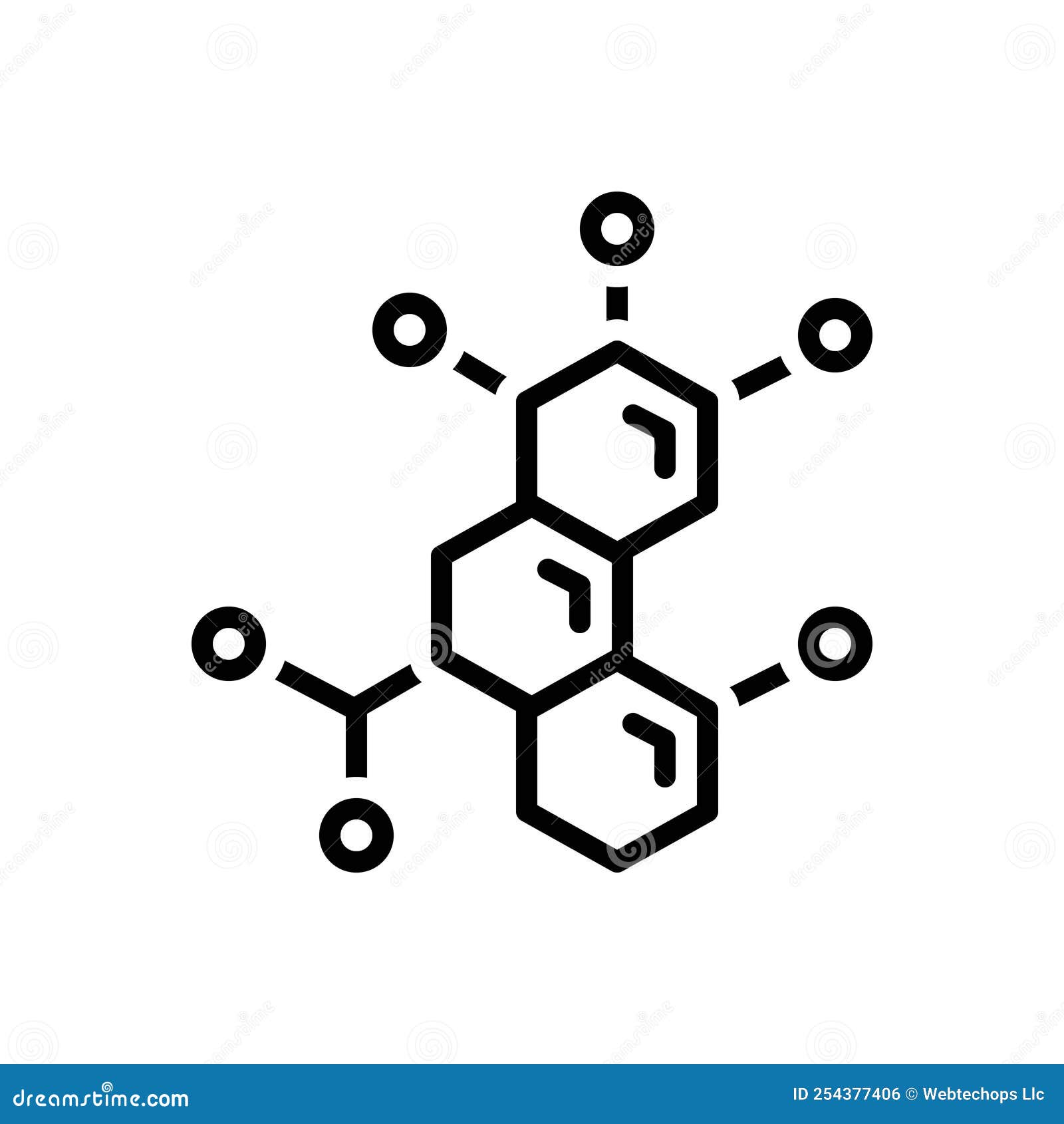 Black Line Icon for Enzyme, Chemistry and Formula Stock Illustration ...